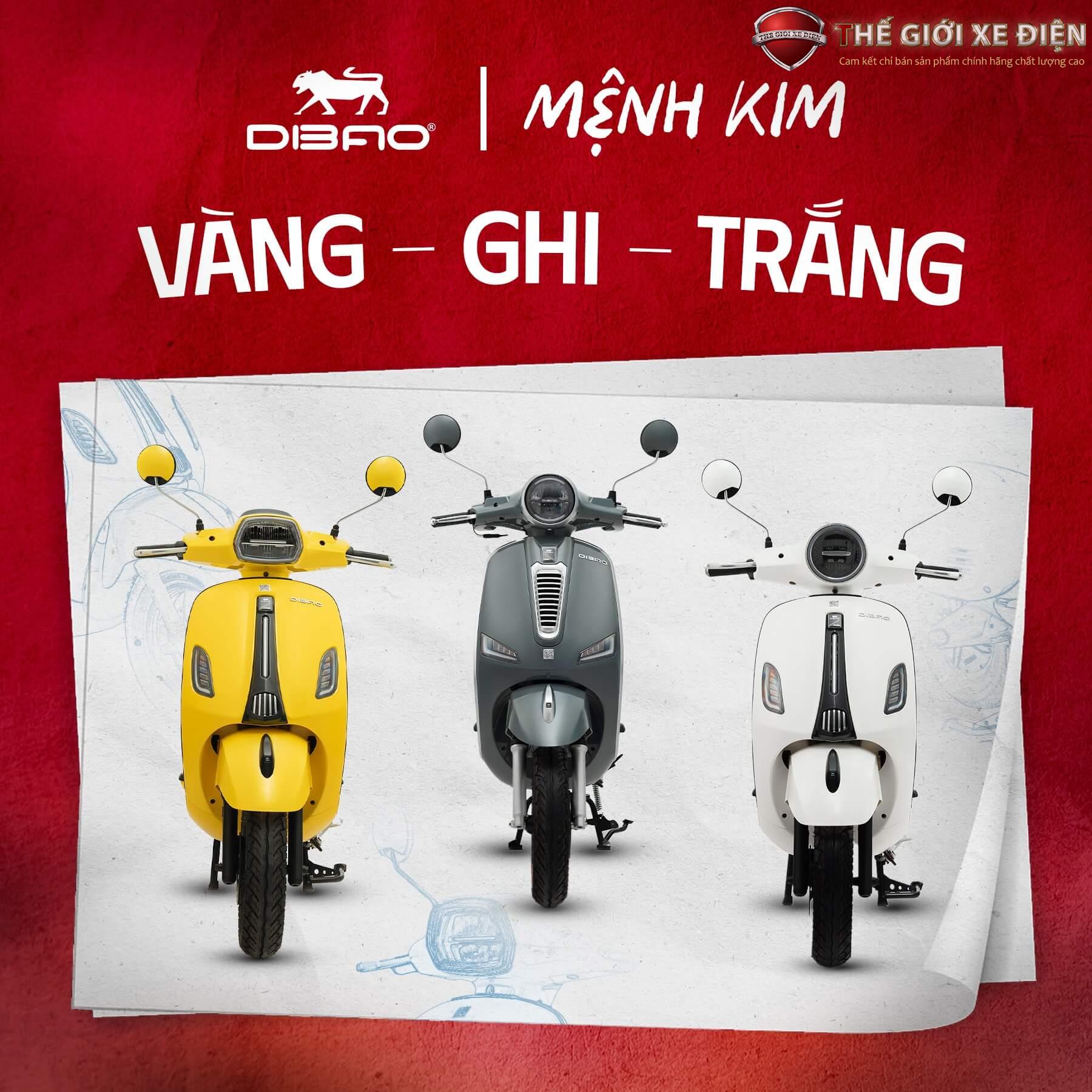 Xe Máy Điện Dibao Tesla Chic 2024 Đèn Vuông Thế Hệ Mới