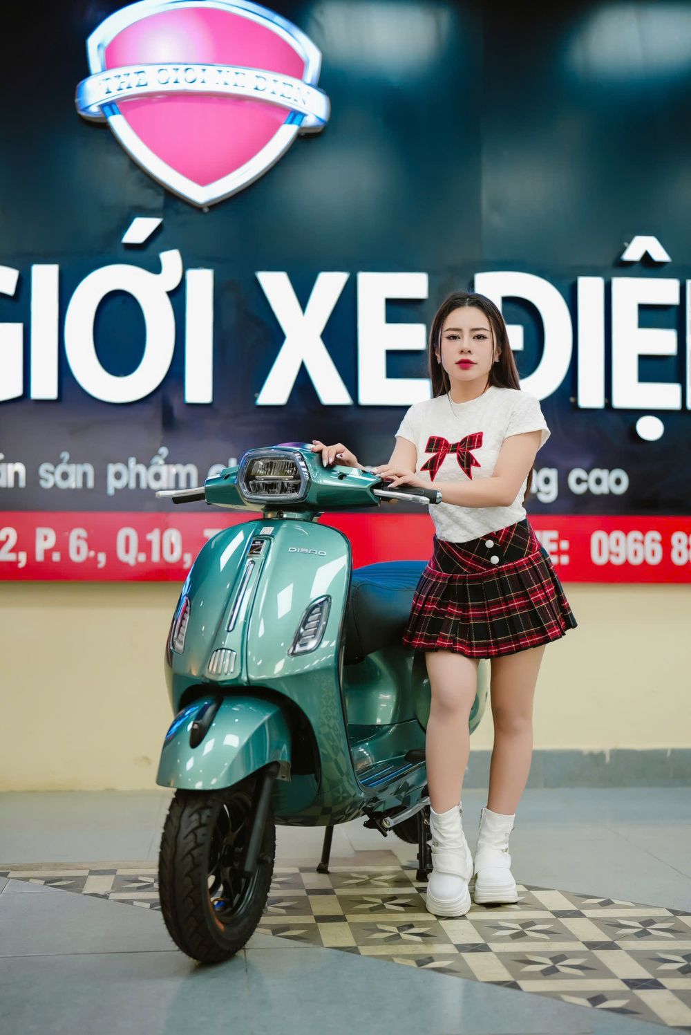 Xe Máy Điện Dibao Tesla Chic 2024 Đèn Vuông Thế Hệ Mới